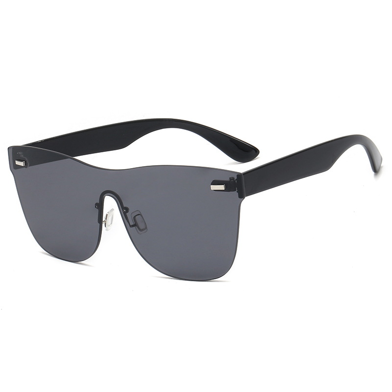Rimless Mirrored One Piece Lens Sunglasses