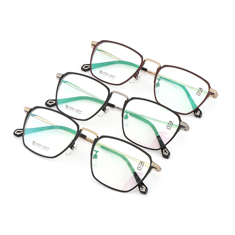 Large titanium glasses eyeglass frames